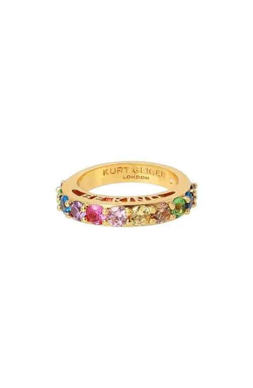 Kurt Geiger Be Kind" Crystal Ring - Rainbow Multi