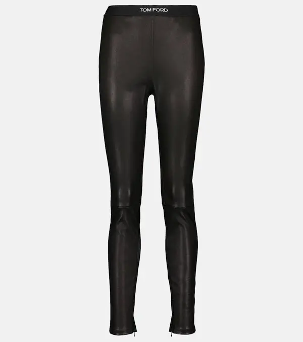 TOM FORD Leather Leggings - Black