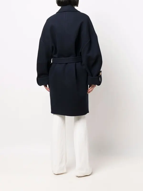 Balmain Belted Wool Coat