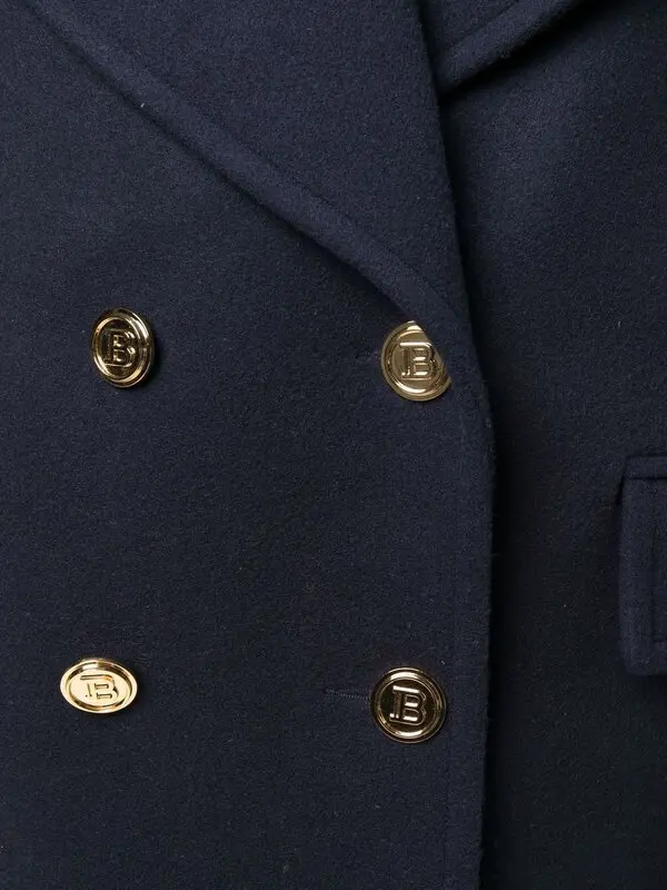 Balmain Belted Wool Coat