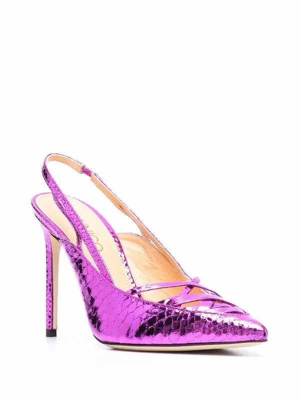GIANNICO Pointed 110mm Heeled Pumps - Purple