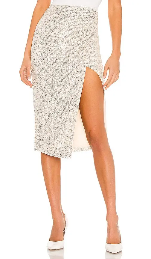 LOVERS AND FRIENDS Colmar Metallic Midi Skirt