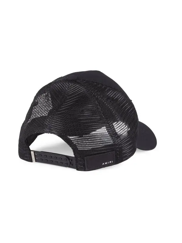 Amiri Star Leather Trucker Hat - Black