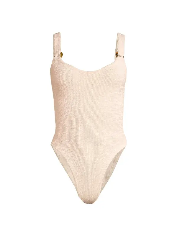 Hunza G Domino One-piece Swimsuit - Blush