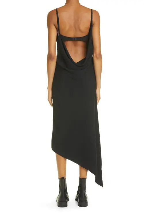 Monse Draped Satin Crepe Slipdress