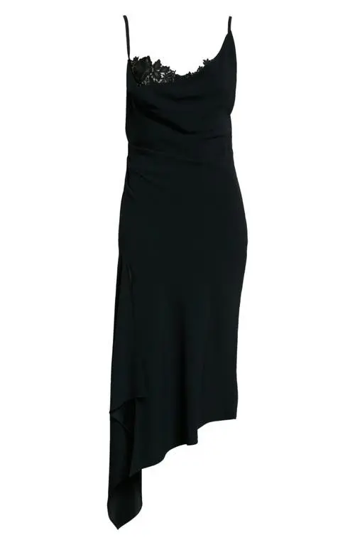 Monse Draped Satin Crepe Slipdress
