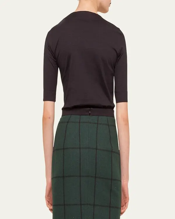 Akris Square-neck Top - Black
