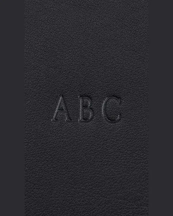 ROYCE NEW YORK Monogrammed Leather Camera Bag - Black
