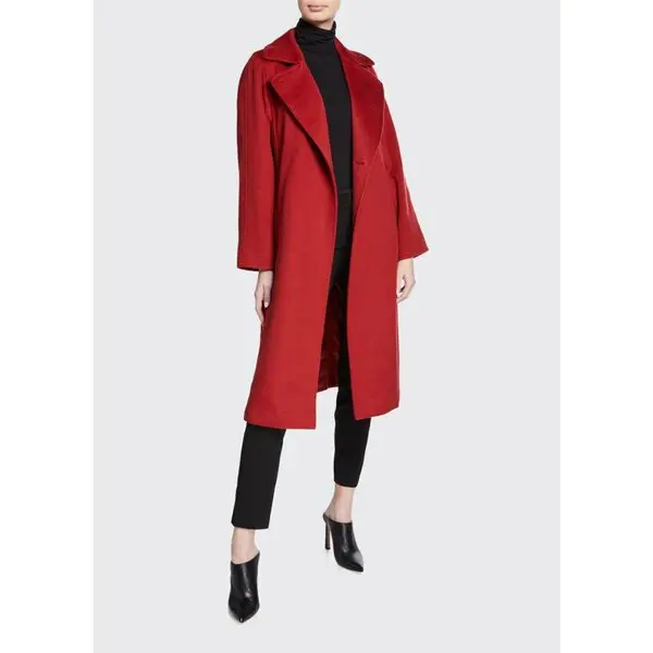 Max Mara Manuela Camel Hair Belted Wrap Coat