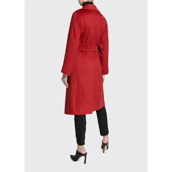 Max Mara Manuela Camel Hair Belted Wrap Coat