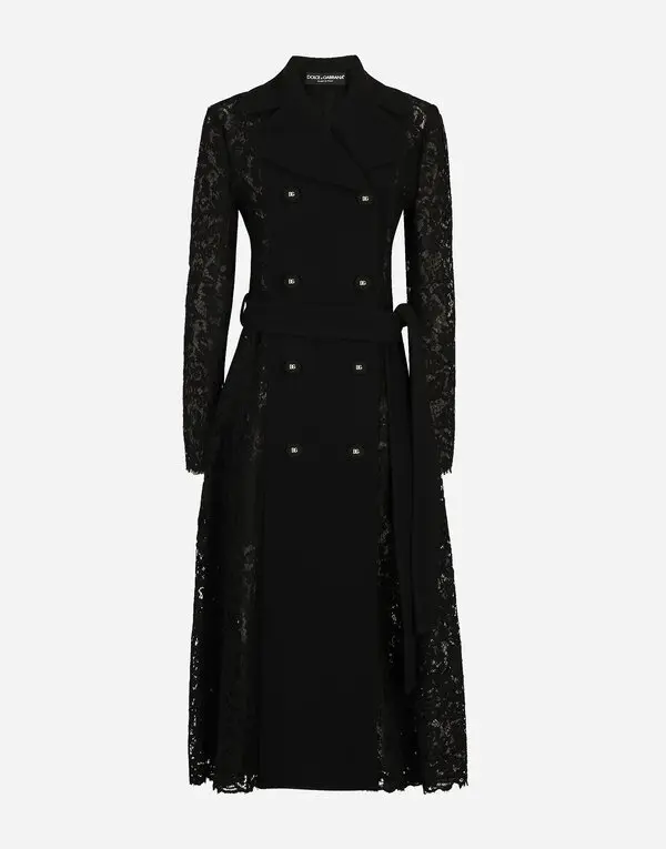 Dolce & Gabbana Cordonetto Lace And Crepe Coat