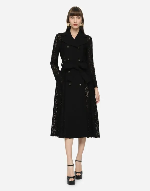 Dolce & Gabbana Cordonetto Lace And Crepe Coat