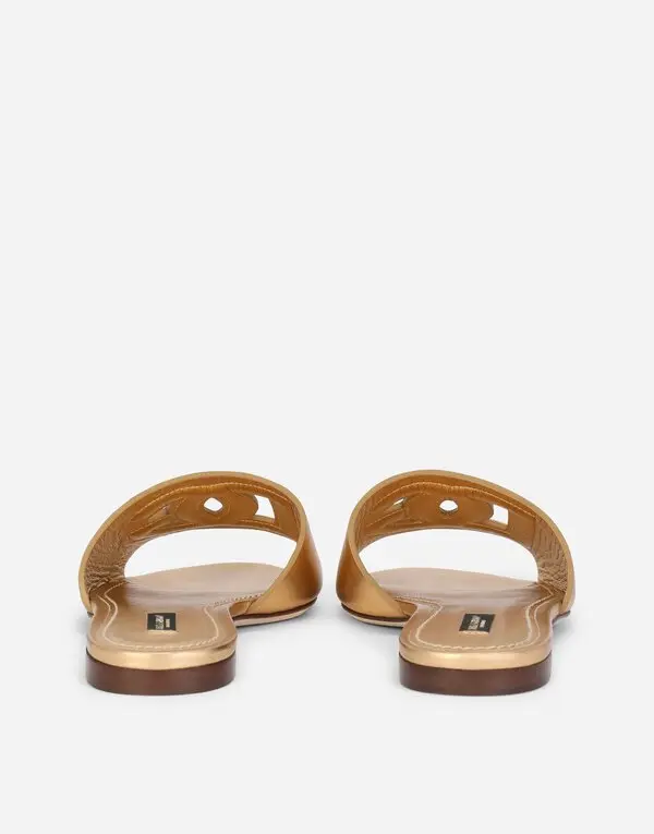 Dolce & Gabbana Nappa Mordore Sliders With Dg Logo