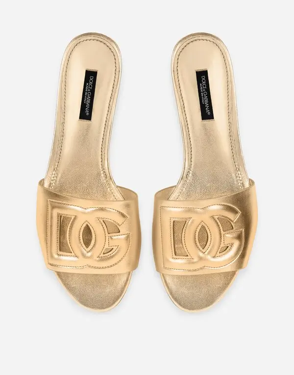 Dolce & Gabbana Nappa Mordore Sliders With Dg Logo