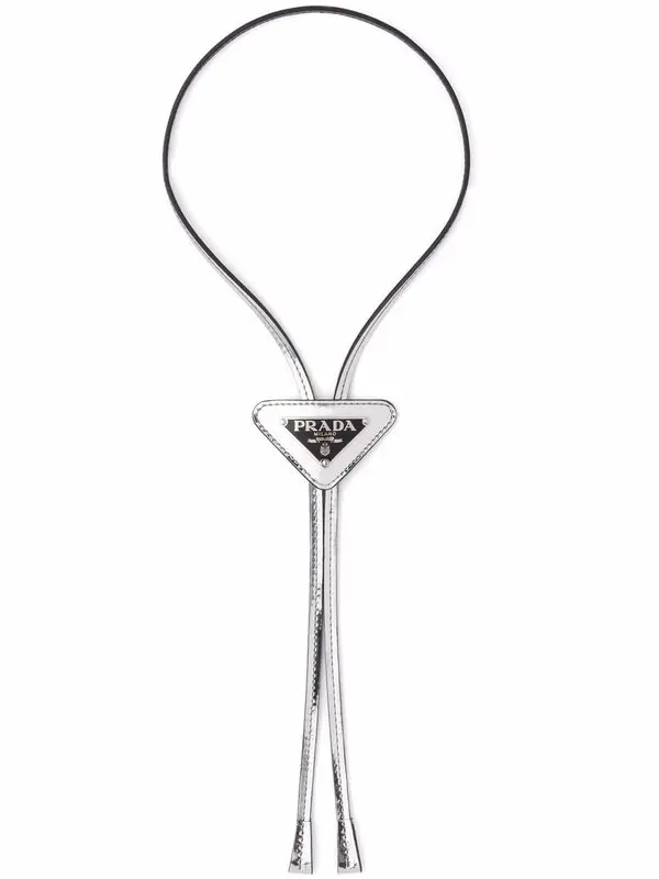 Prada Brushed Leather Bolo Tie