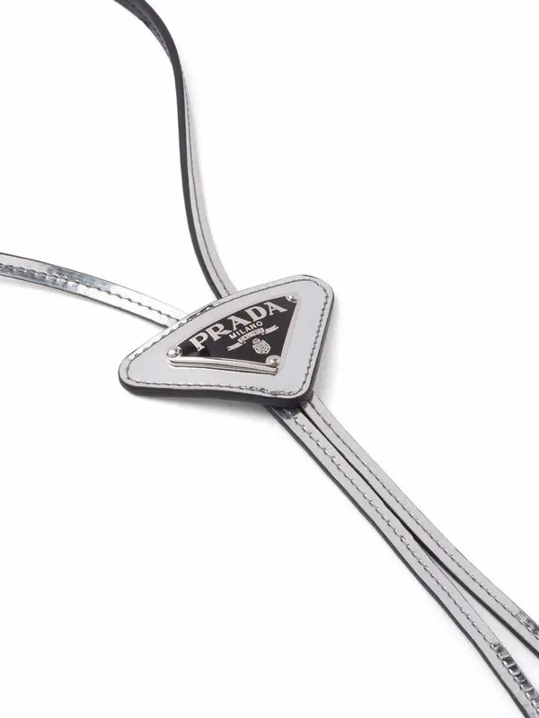 Prada Brushed Leather Bolo Tie