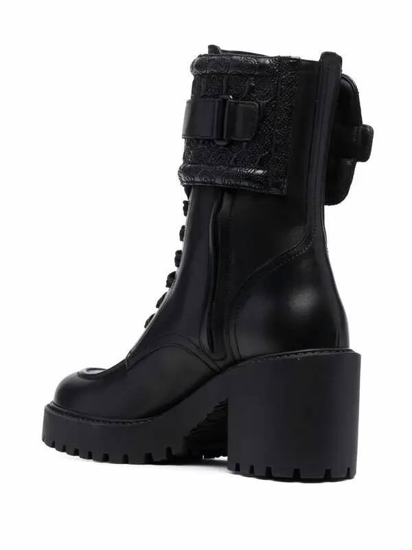 FERRAGAMO Shiraz Leather Combat Boots