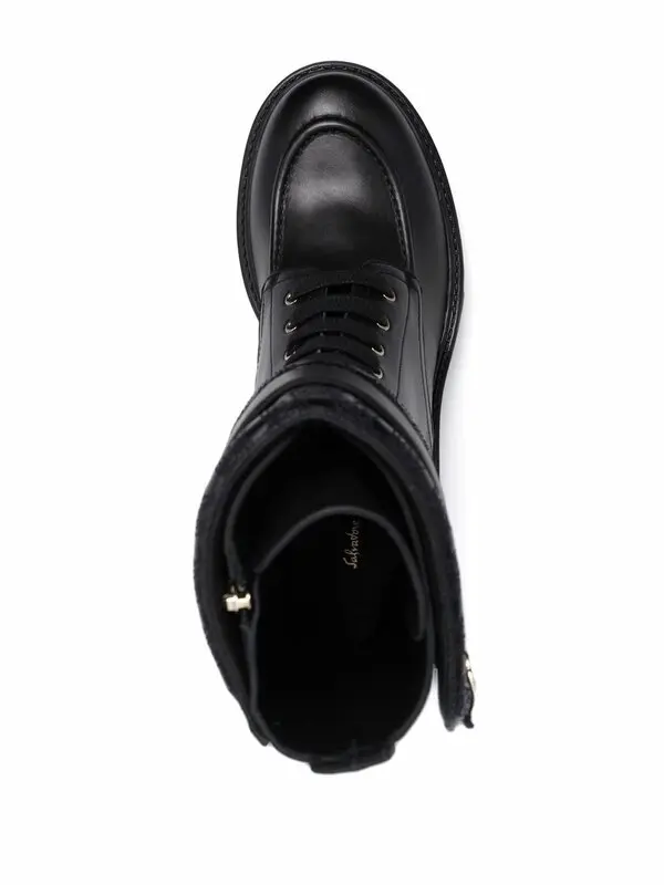 FERRAGAMO Shiraz Leather Combat Boots