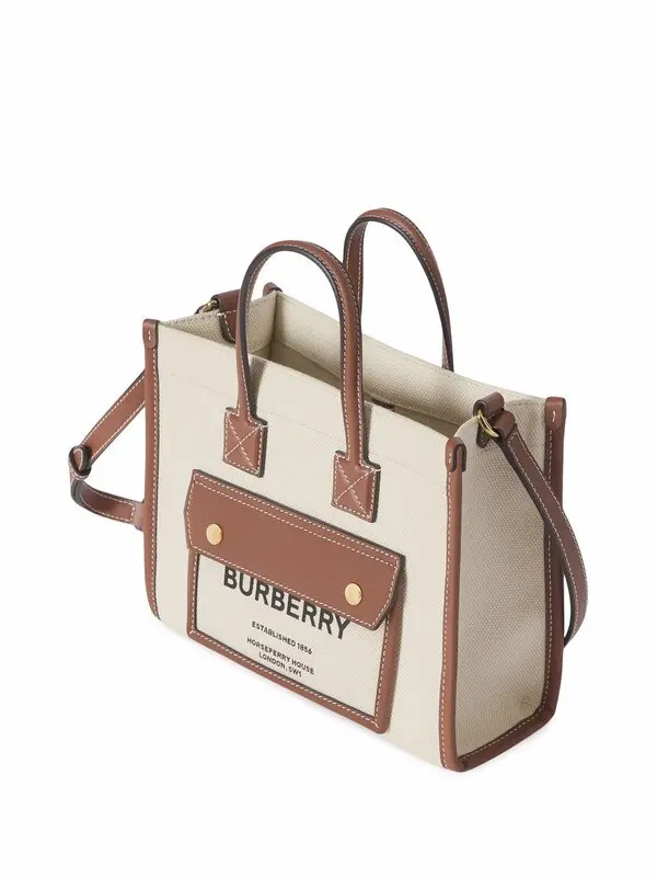 Burberry Mini Freya Tote - Neutrals