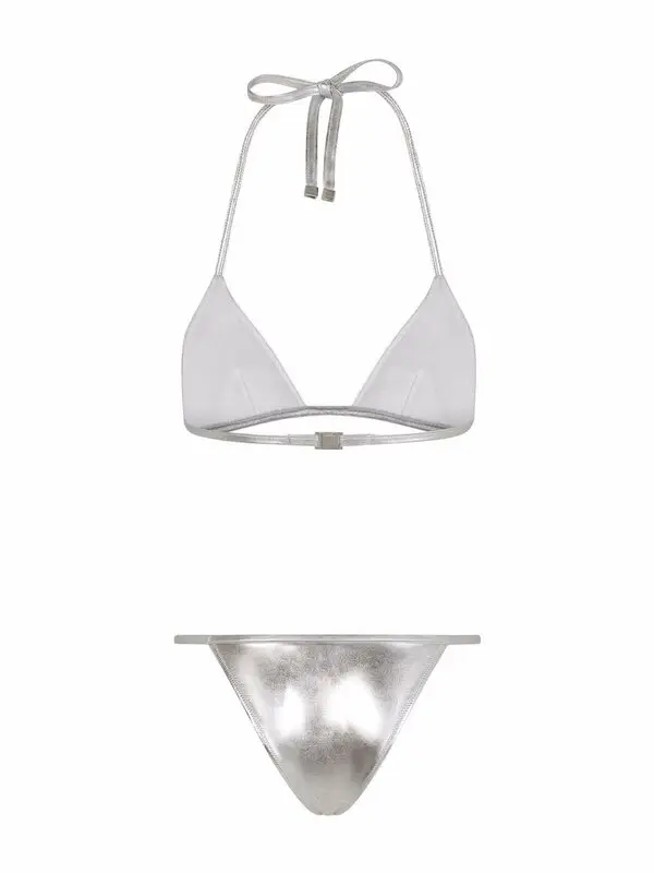 Dolce & Gabbana Dg-logo Triangle Bikini - Silver