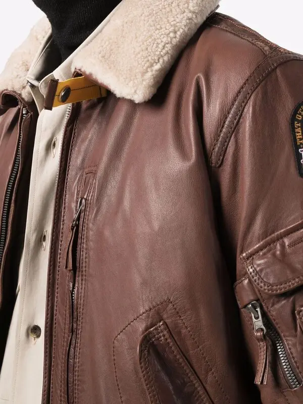 Parajumpers Josh Leather Jacket - Brown | Editorialist