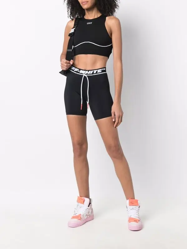Off-White Logo Waistband Running Shorts