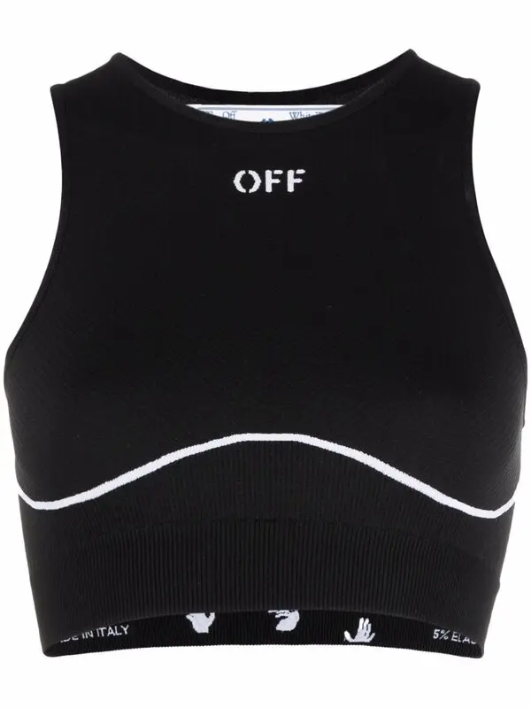Off-White Off-stamp Sports Bra - Black