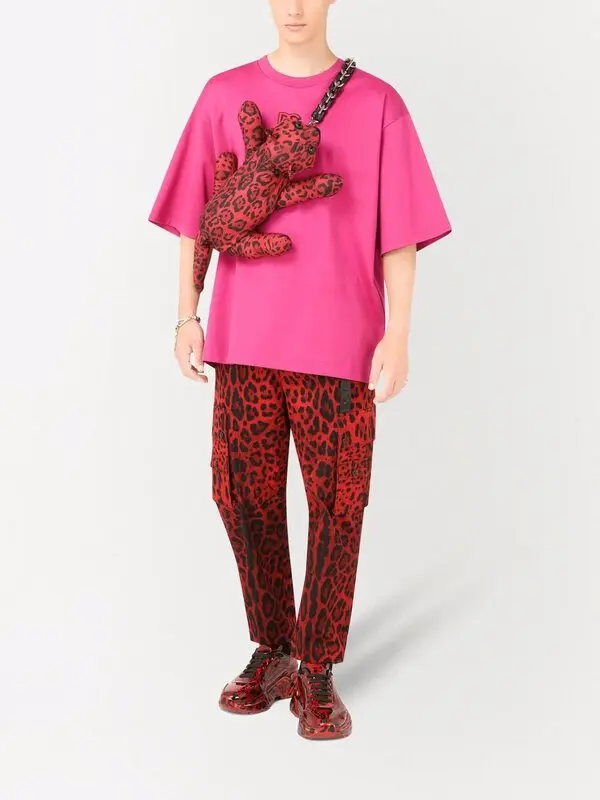 Dolce & Gabbana Leopard-print Track Pants - Red