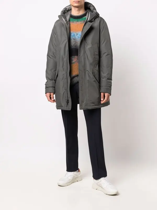 Woolrich Polar High Collar Parka - Grey