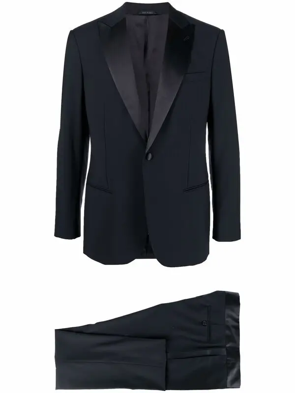 Giorgio Armani Single-breasted Tailored Dinner Suit - Blue
