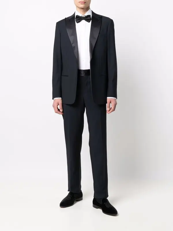 Giorgio Armani Single-breasted Tailored Dinner Suit - Blue