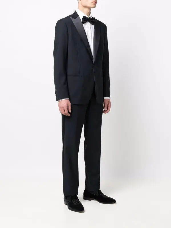 Giorgio Armani Single-breasted Tailored Dinner Suit - Blue