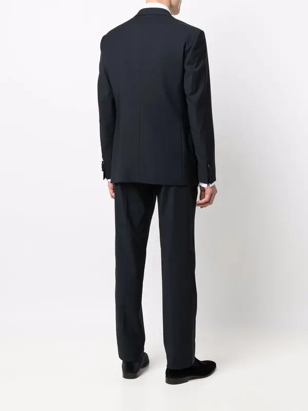 Giorgio Armani Single-breasted Tailored Dinner Suit - Blue