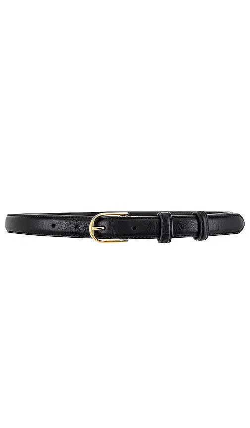 NILI LOTAN Jane Waist Belt - Black & Shiny Brass