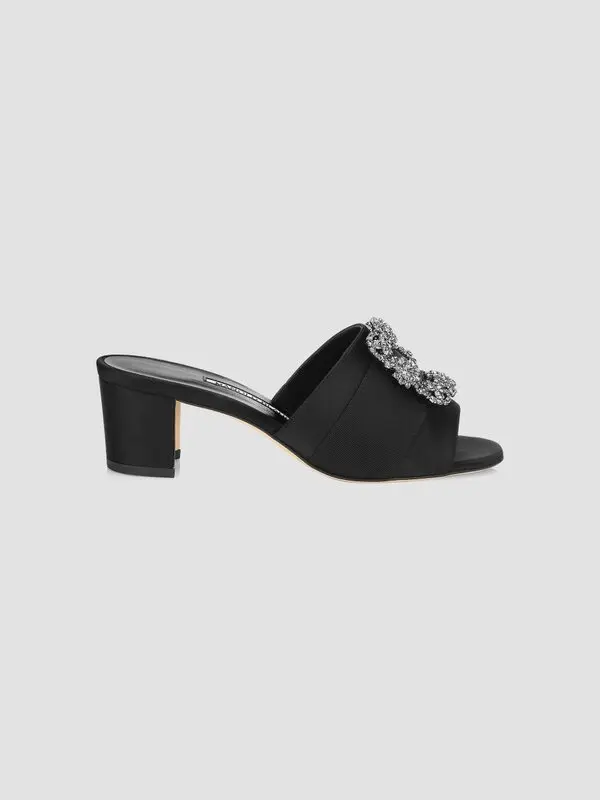 Manolo Blahnik Martanew 50mm Embellished Satin Mules