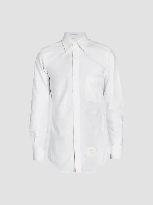 Thom Browne Classic Button-down Long-sleeve Dress Shirt - White
