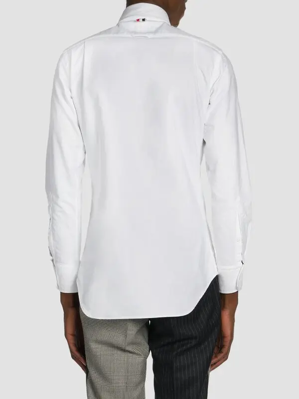 Thom Browne Classic Button-down Long-sleeve Dress Shirt - White
