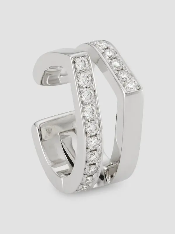 REPOSSI Antifer 18k White Gold & Diamond Single Ear Cuff