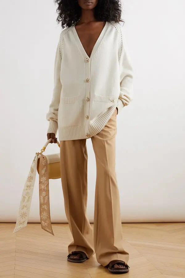 Chloé Wool-blend Wide-leg Pants