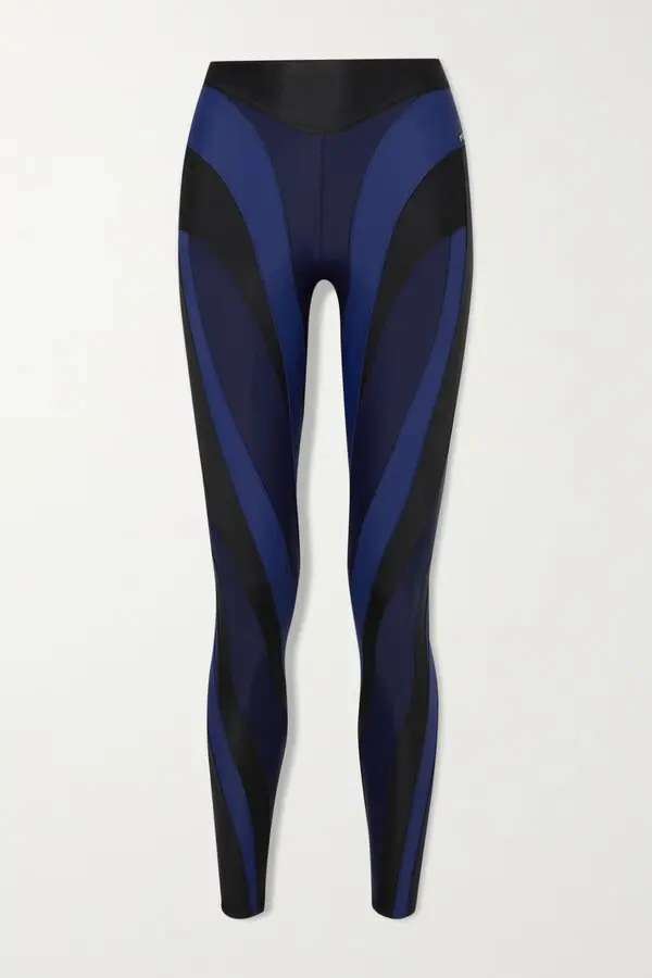 MUGLER Spiral Paneled Stretch Leggings