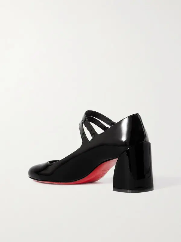CHRISTIAN LOUBOUTIN Miss Jane 55 Patent-leather Pumps - Black
