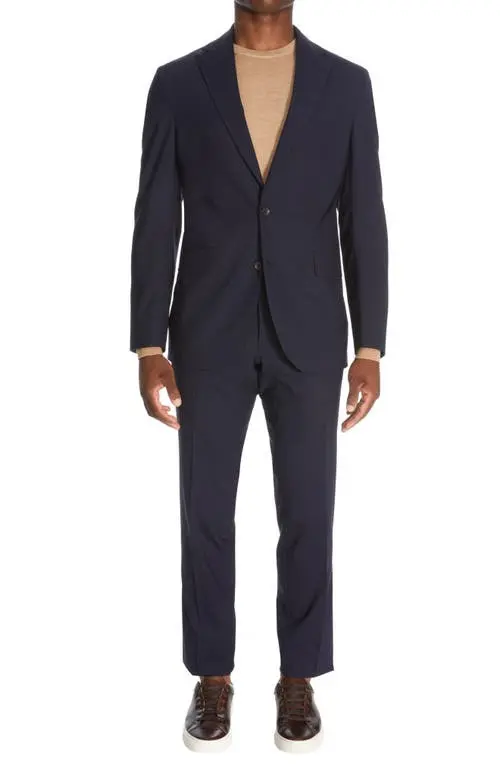 JACK VICTOR Dallas Unconstructed Stretch Wool Sport Coat - Navy