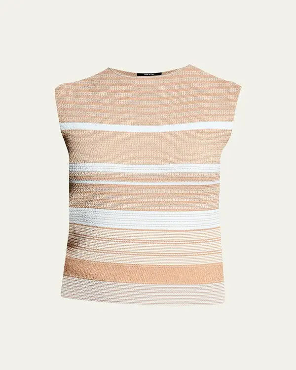 Giorgio Armani Striped Knit Top