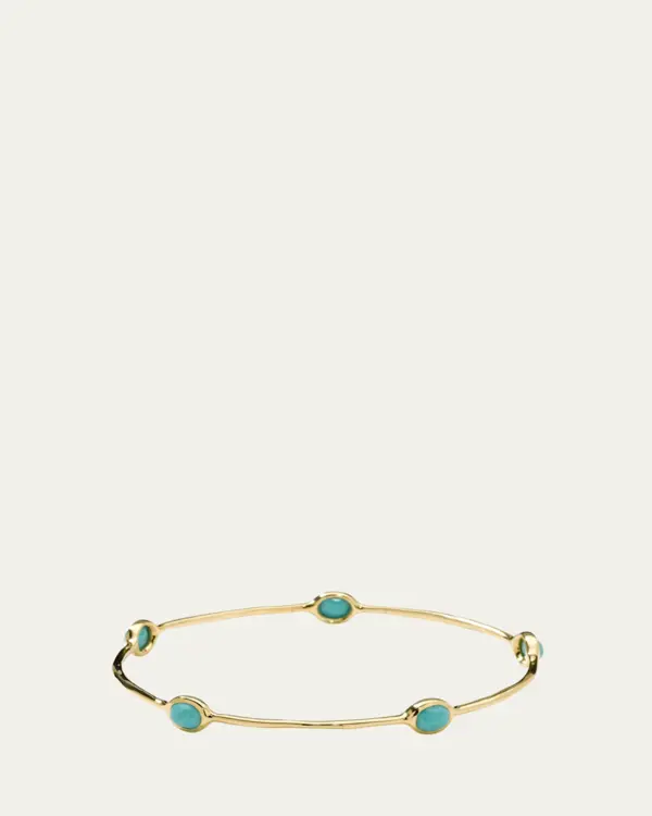 Ippolita 18k Gold 5-stone Bangle - Turquoise