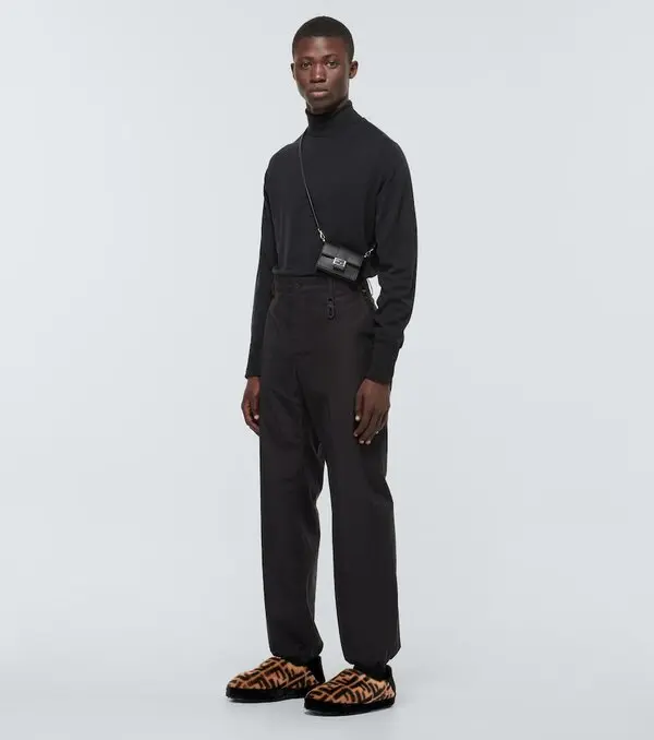 Fendi Ff Shearling Slippers