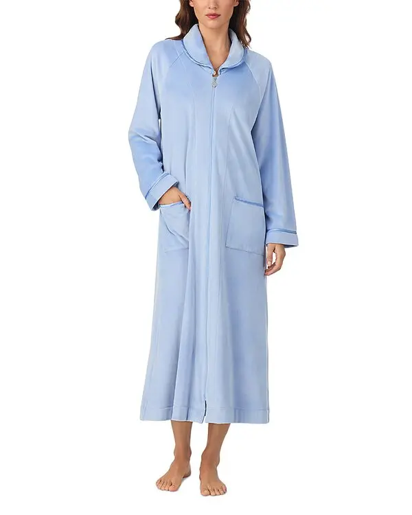 Eileen West Long Zip Robe - Solid Peri