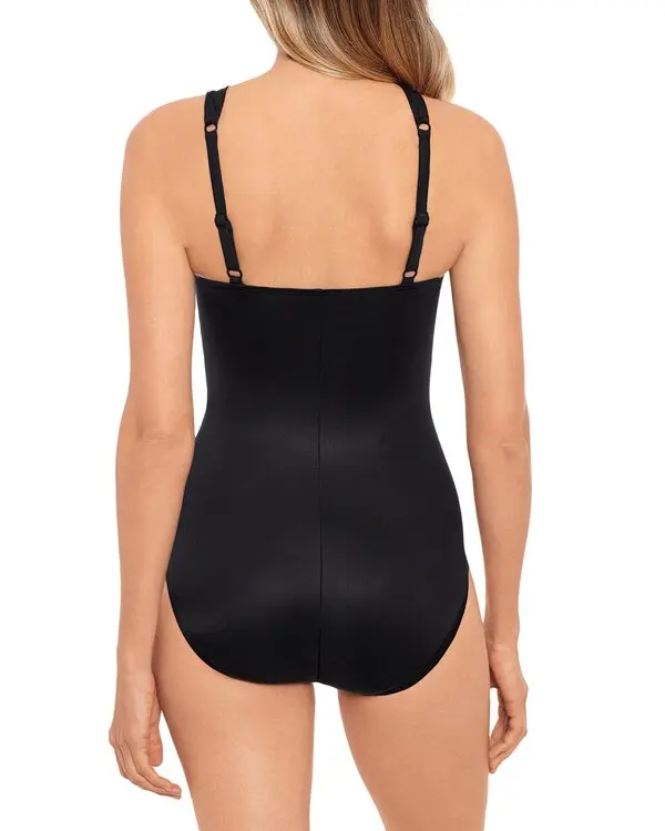 Miraclesuit Rock Solid Europa Asymmetric One Piece Swimsuit - Black