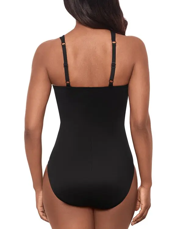 Miraclesuit Rock Solid Europa Asymmetric One Piece Swimsuit - Black