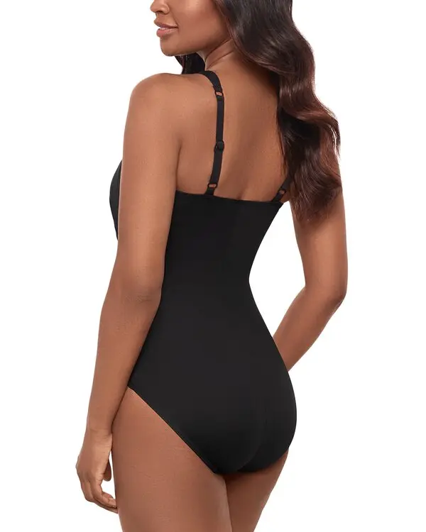 Miraclesuit Rock Solid Europa Asymmetric One Piece Swimsuit - Black