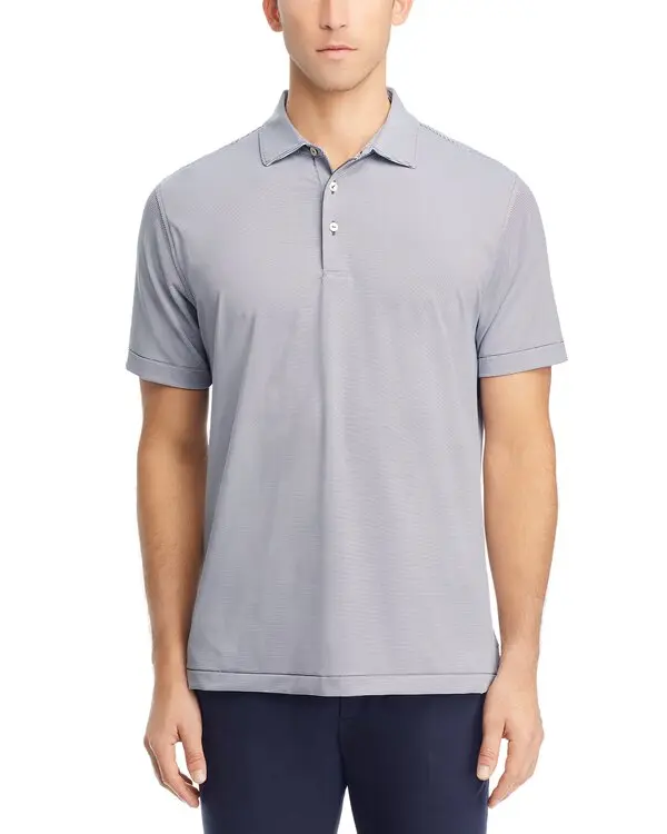 Peter Millar Crown Sport Jubilee Classic Fit Short Sleeve Performance Jersey Polo Shirt - Iron